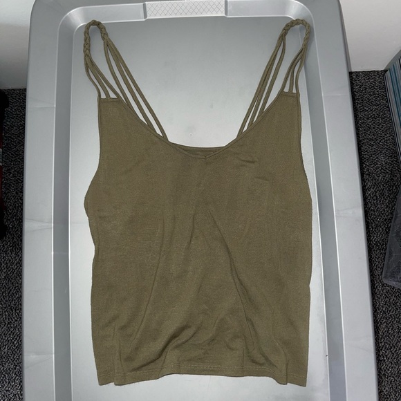 American Eagle Outfitters | Tops | Green American Eagle Tank Top With Braided Straps | Poshmark